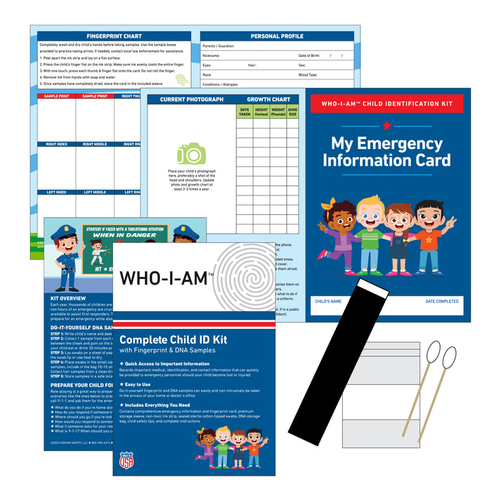 Child ID Kits | Fingerprinting & DNA Samples – KidStar Safety